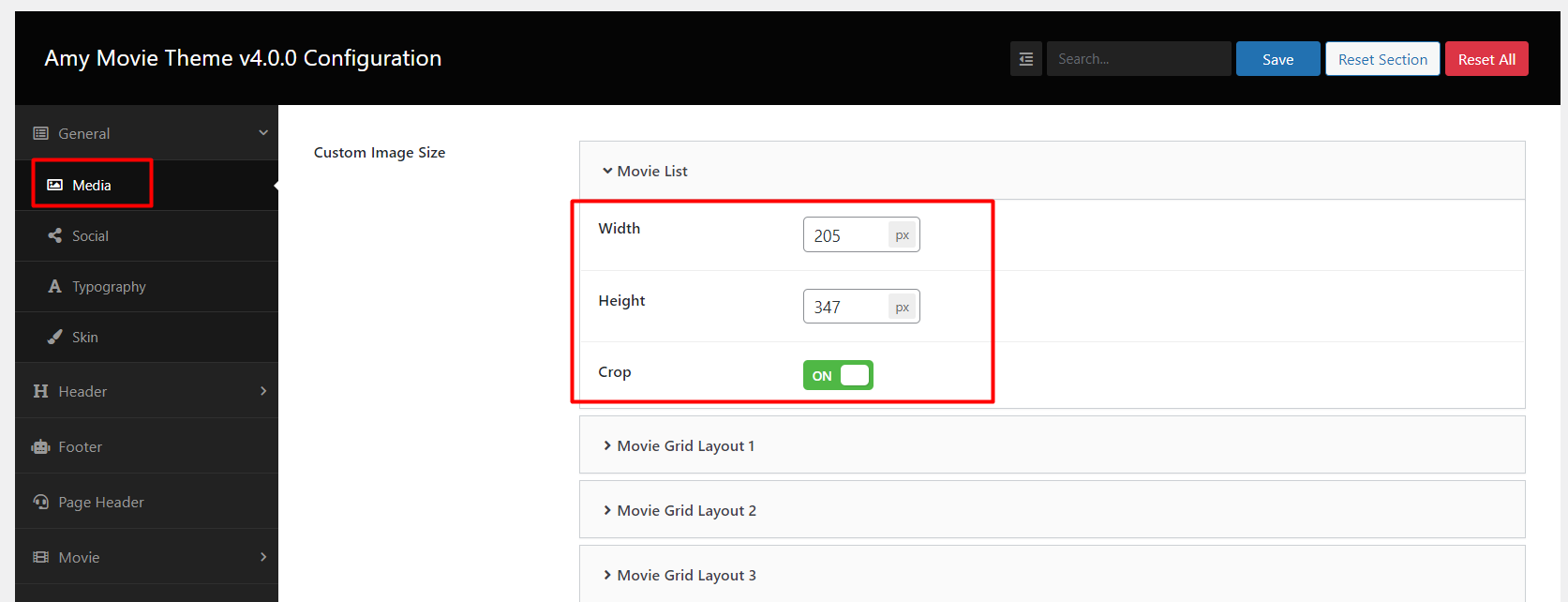 General section - Amytheme