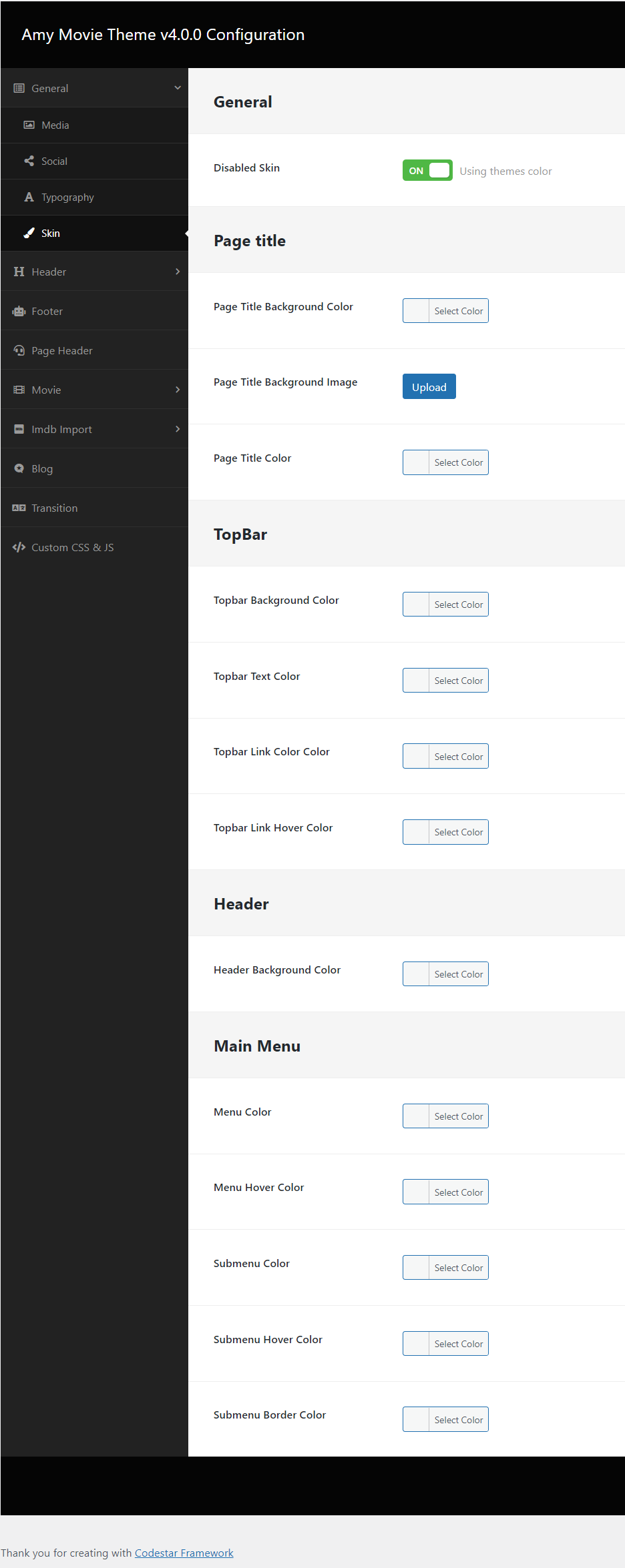 General section - Amytheme